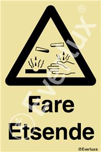 "Fare etsende" + symbol - T O Slettebøe AS