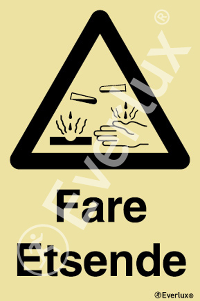 "Fare etsende" + symbol - T O Slettebøe AS